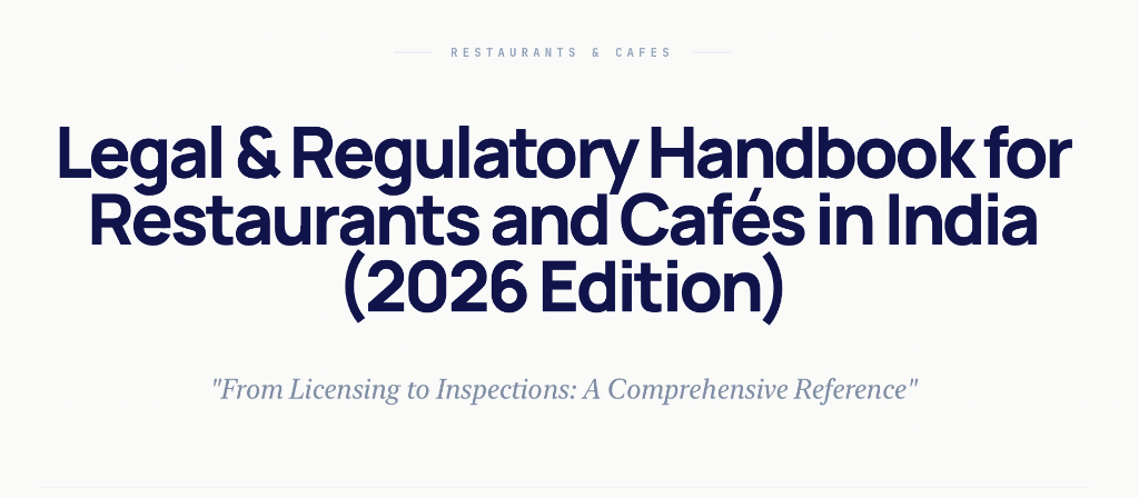 Legal & Regulatory Handbook for Restaurants and Cafés in India (2026 ...